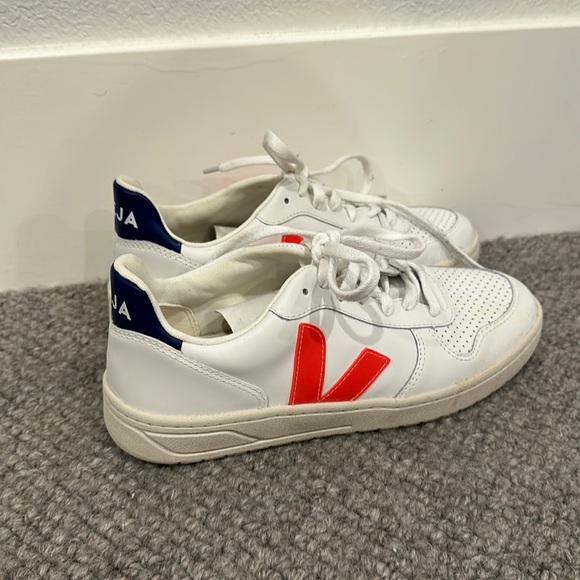 Veja | Shoes | Orange And Blue Veja Tennis Shoes | Poshmark